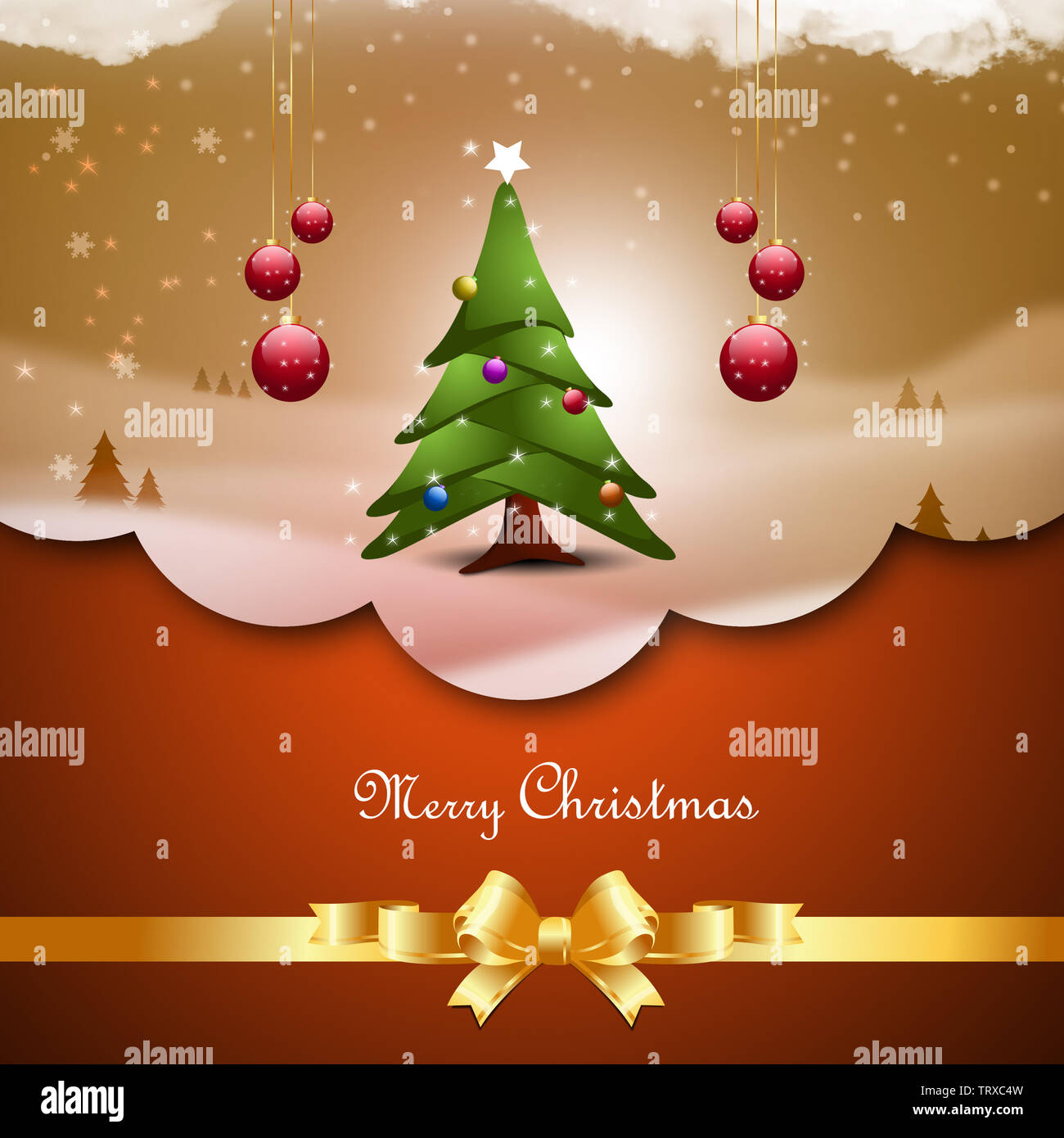 Christmas tree with bubbles Stock Photo - Alamy