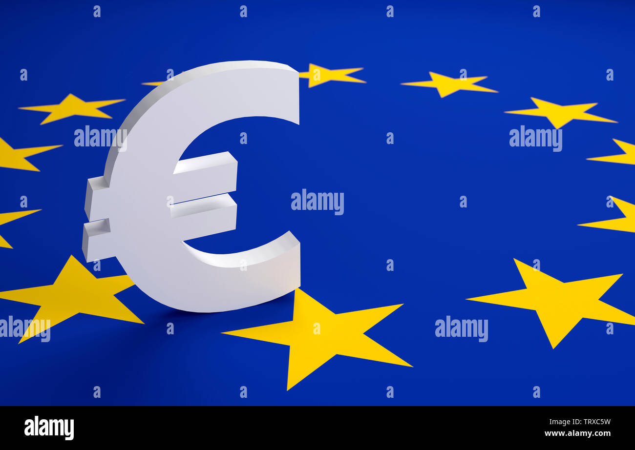 3D euro symbol rendering - Illustration Stock Photo - Alamy