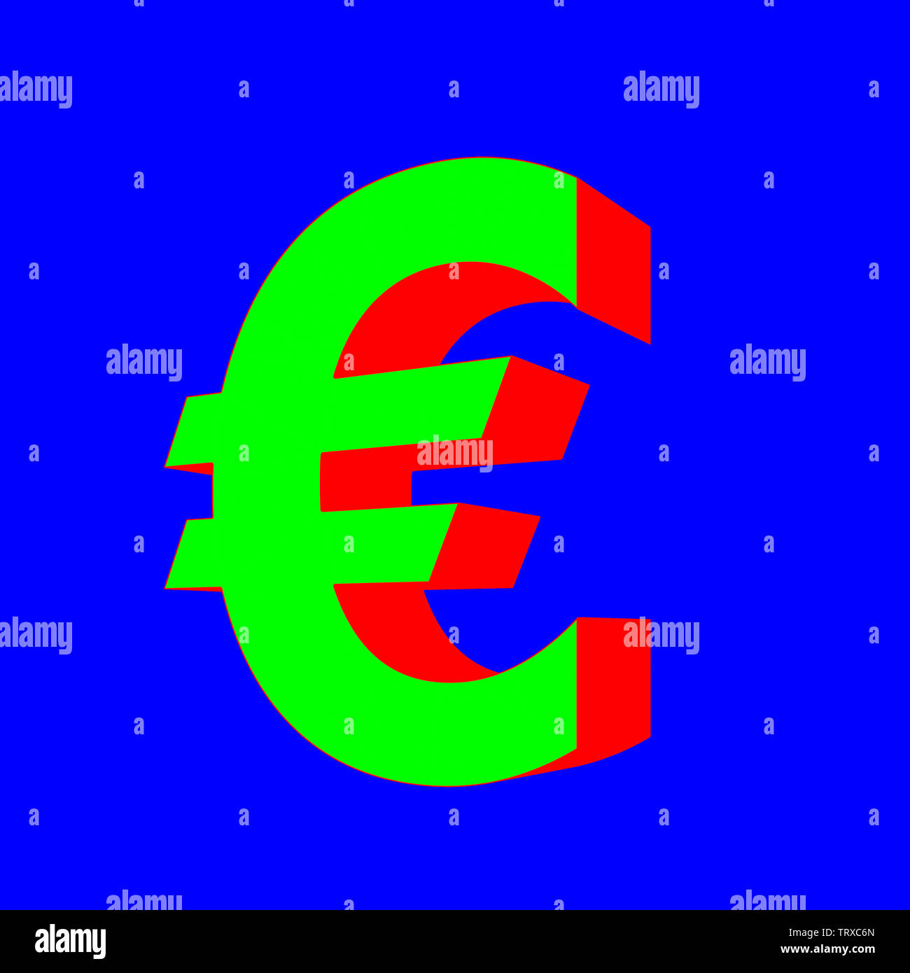 3D euro symbol rendering - Illustration Stock Photo - Alamy