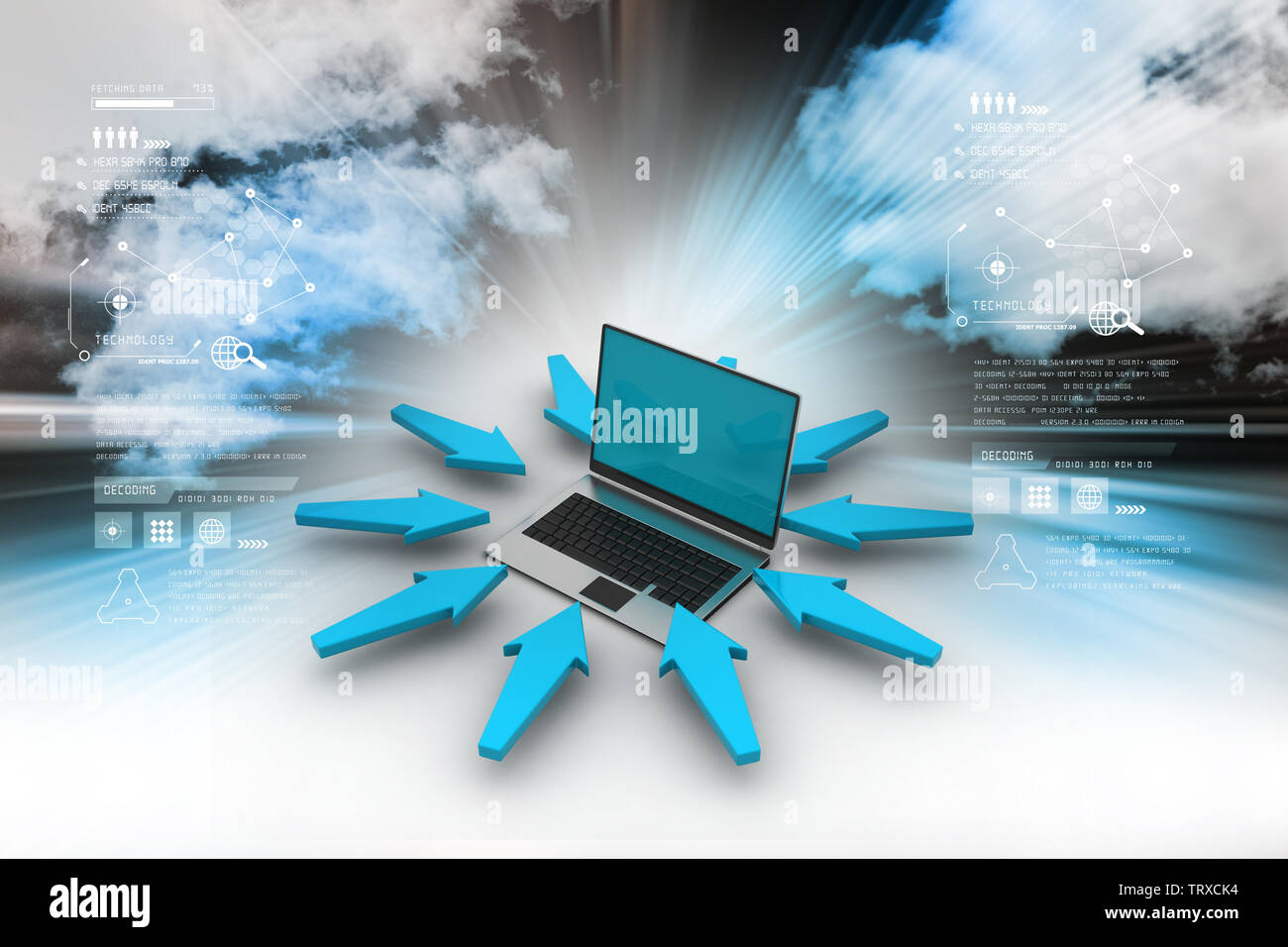 Laptop device cursor arrow hi-res stock photography and images - Alamy