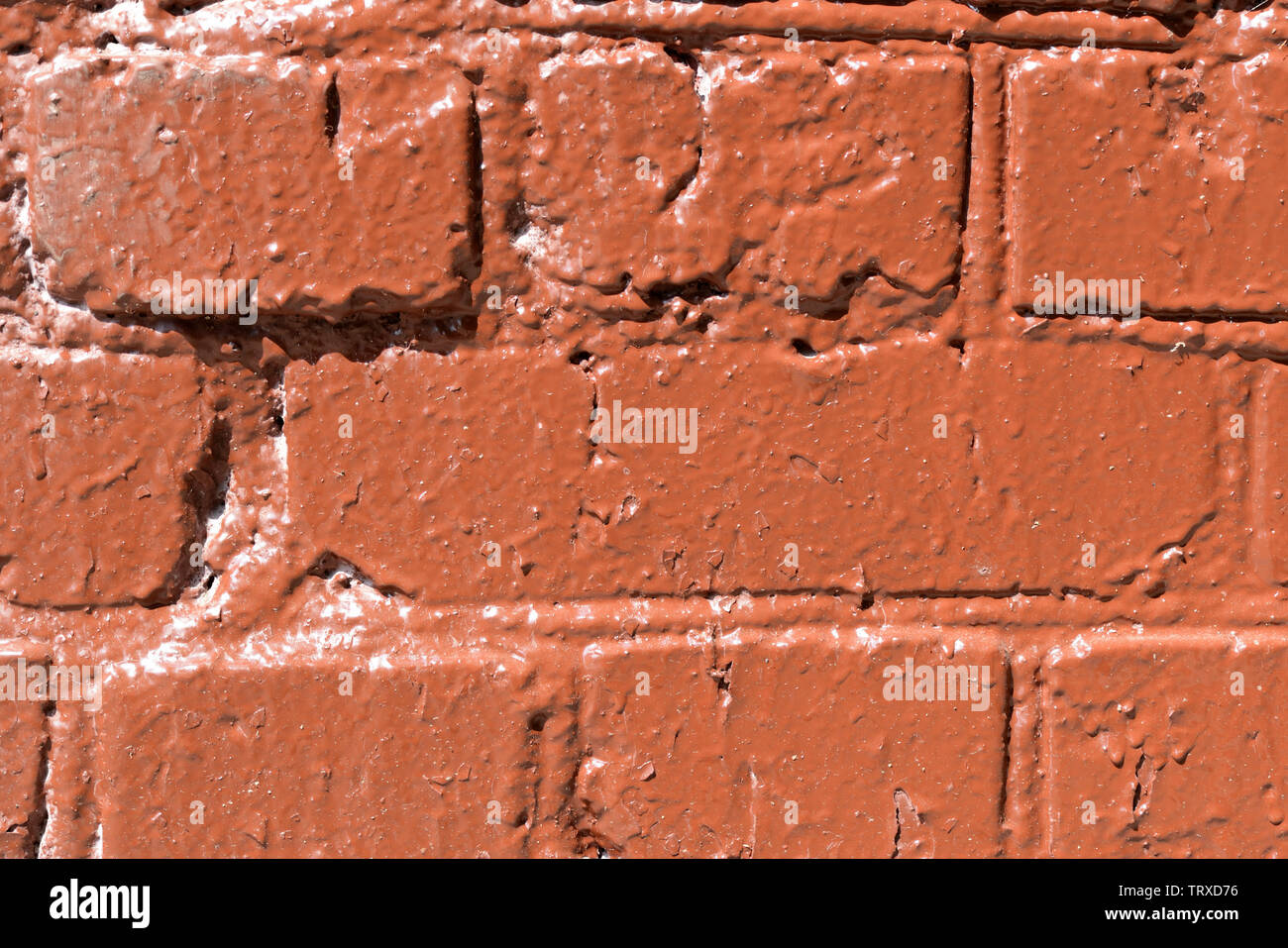 Freshly painted brick wall texture close up. Abstract background Stock ...