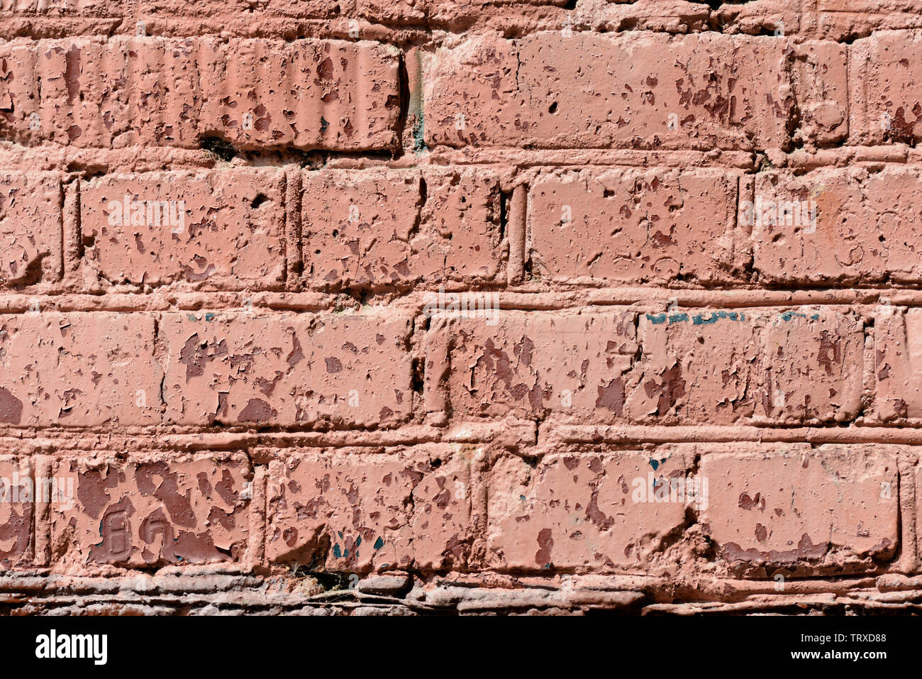 Old brick wall brown color painted texture close up. Abstract ...