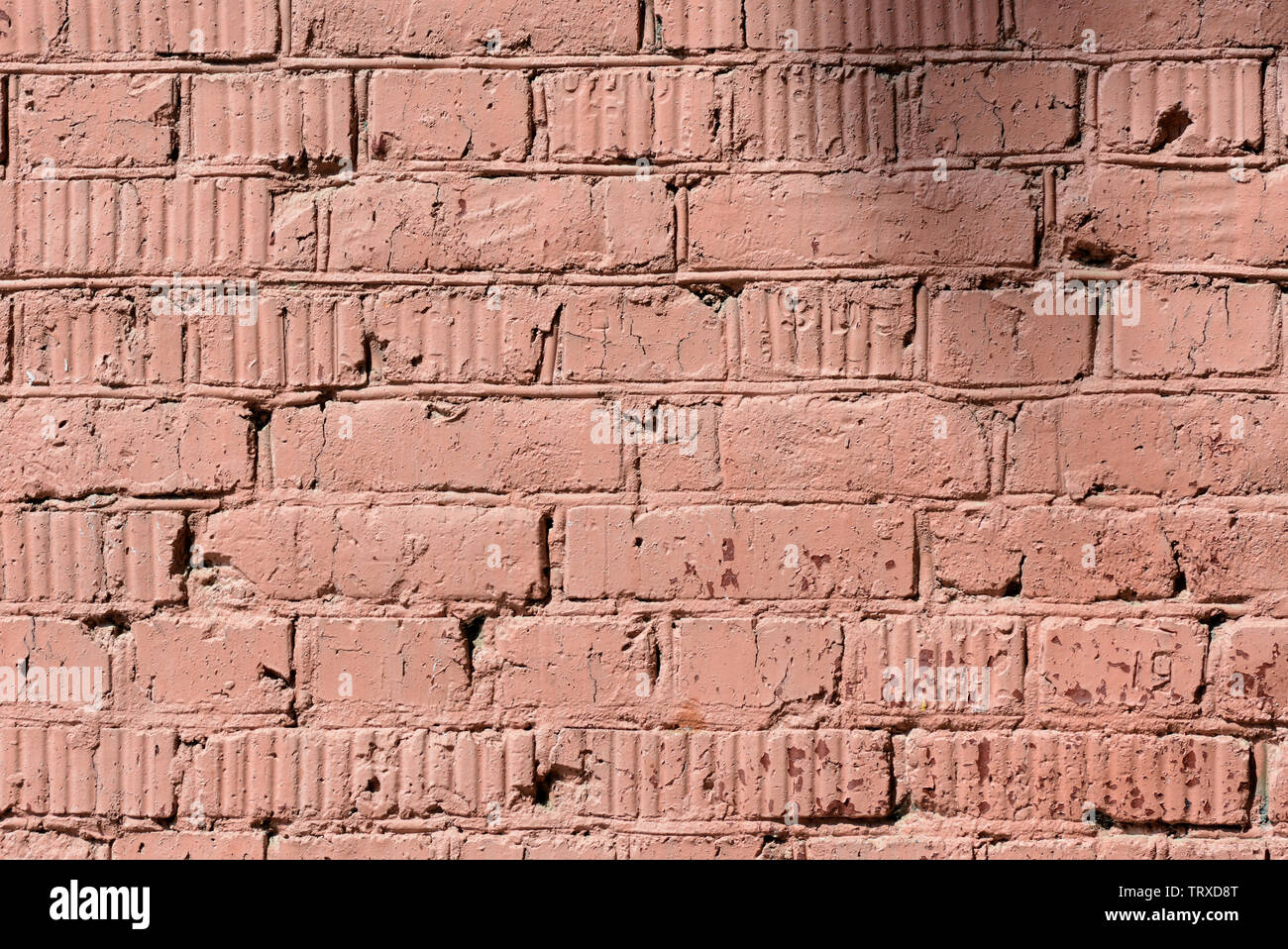 Old brick wall brown color painted texture close up. Abstract ...