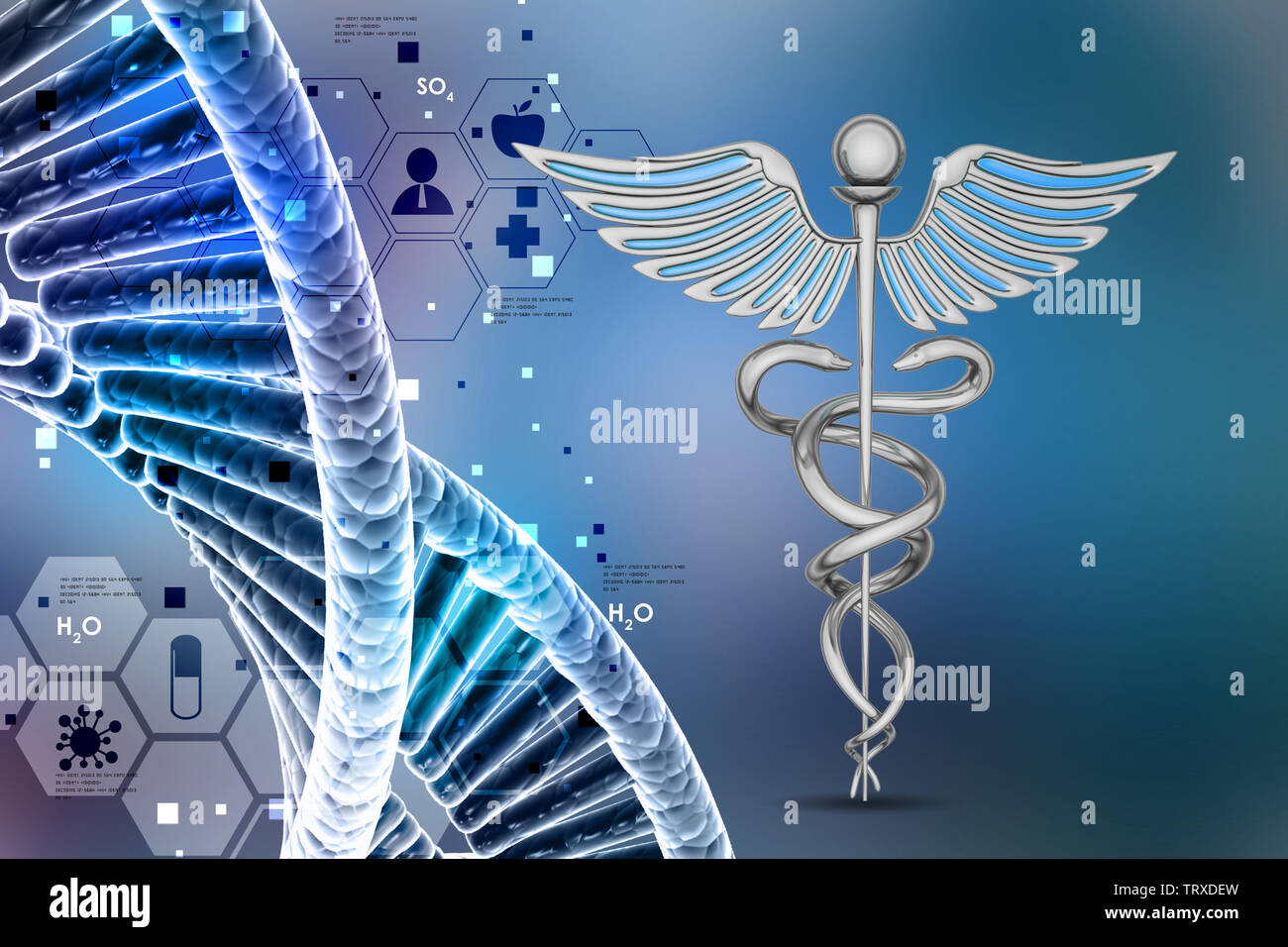 caduceus medical symbol Stock Photo - Alamy