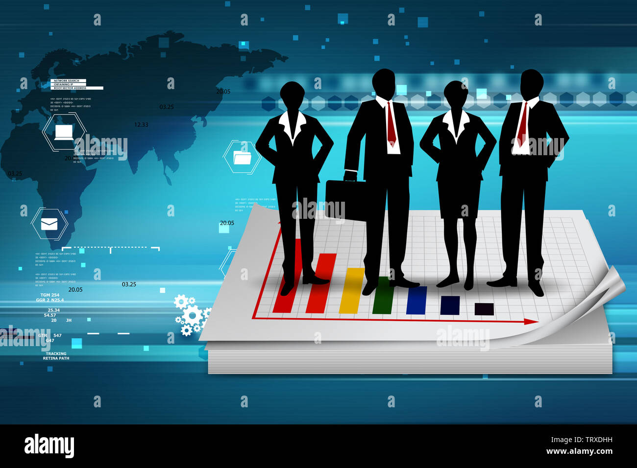 Business report and team Stock Photo - Alamy