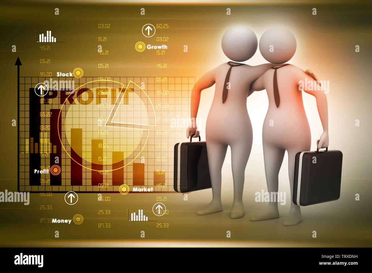 Two business people with briefcase Stock Photo - Alamy