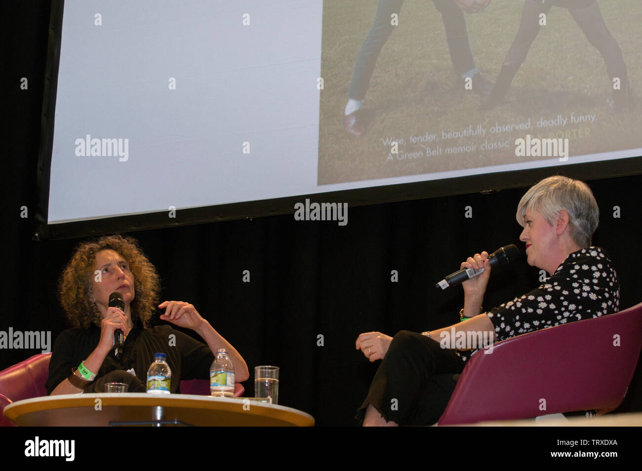 Amy Raphael on stage with Tracy Thorn at the 2019 Stoke Newington ...