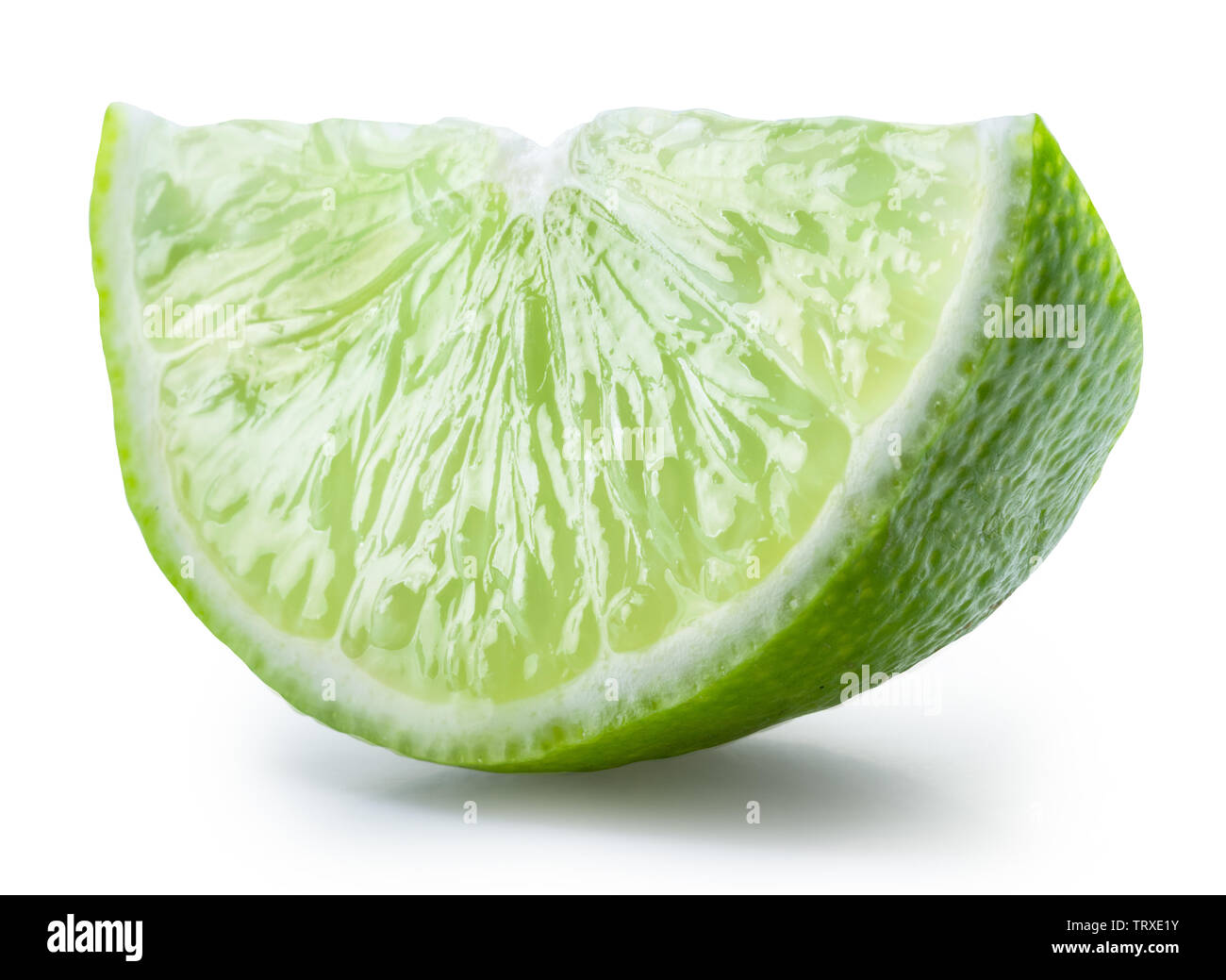 Ripe lime slice on white background. File contains clipping path Stock ...