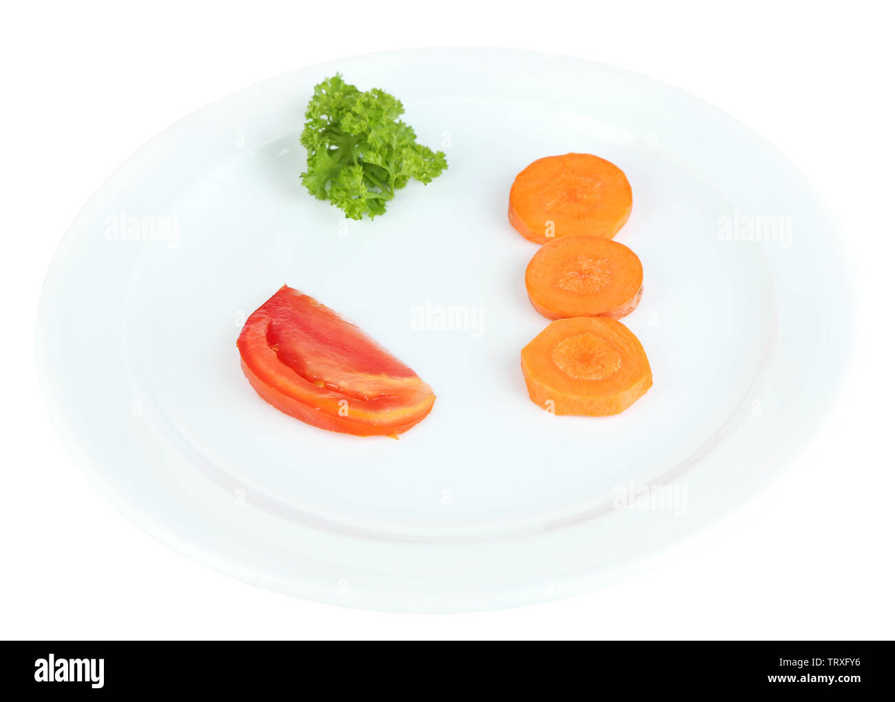 Big dinner small plate Cut Out Stock Images & Pictures - Alamy