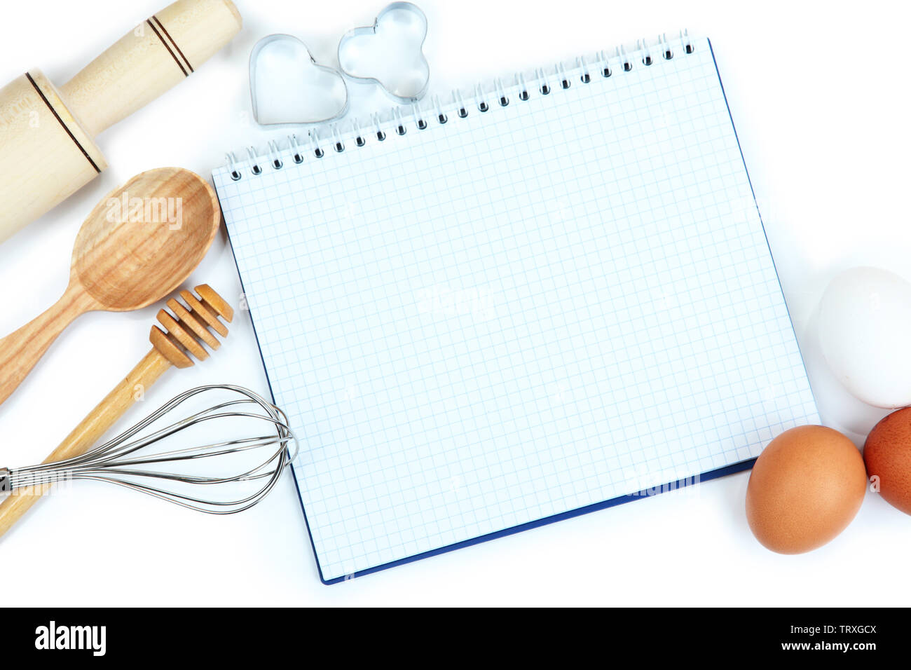 Cooking concept. Basic baking ingredients and kitchen tools close up ...