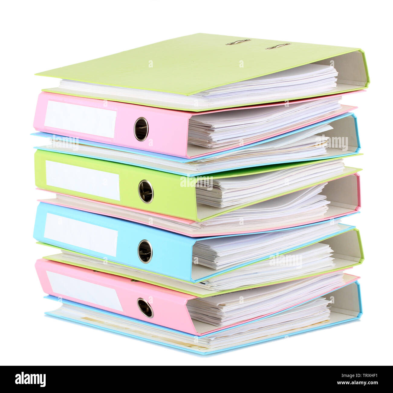Colorful folders, isolated on white Stock Photo - Alamy