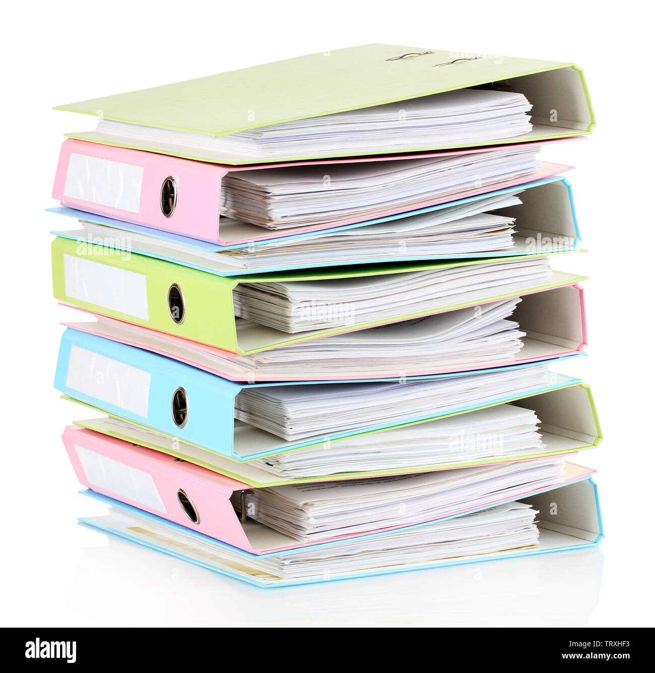 Colorful folders, isolated on white Stock Photo - Alamy