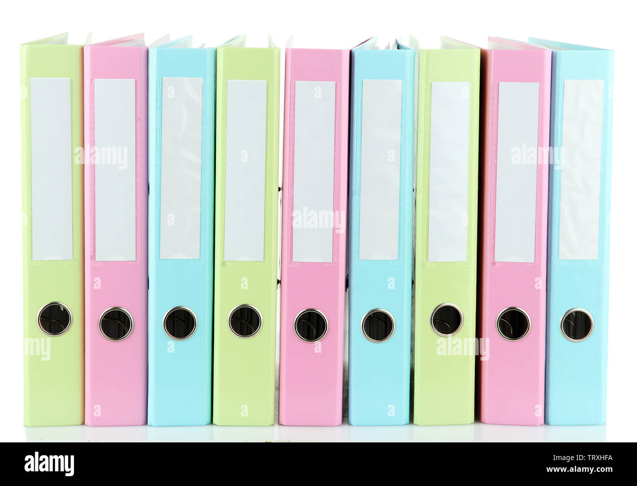 Colorful folders, isolated on white Stock Photo - Alamy