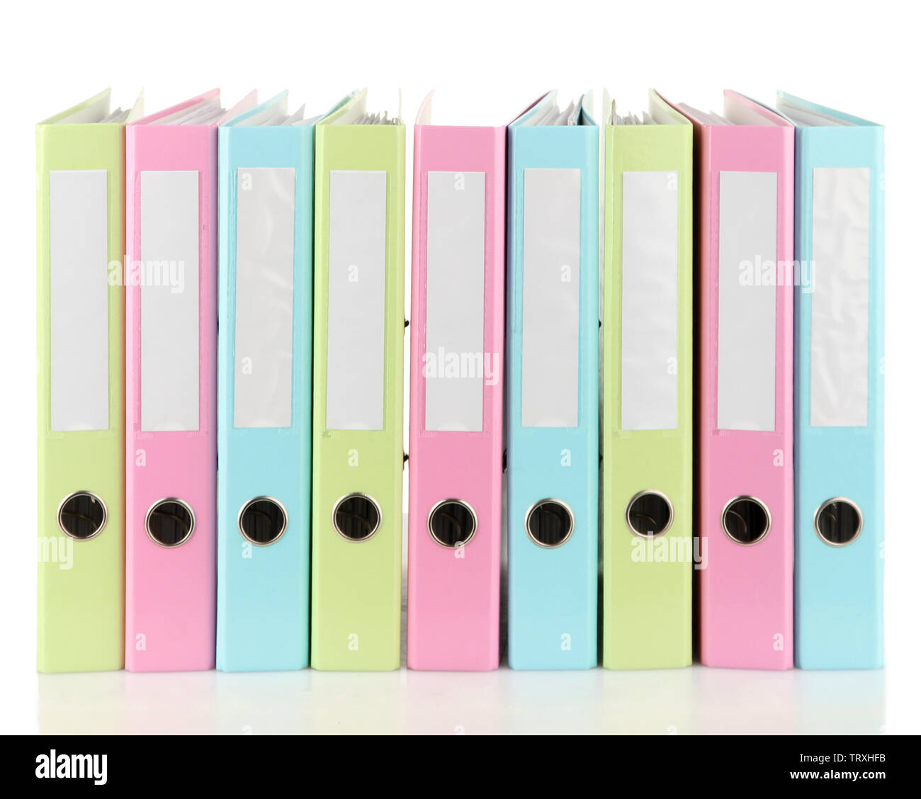 Colorful folders, isolated on white Stock Photo - Alamy