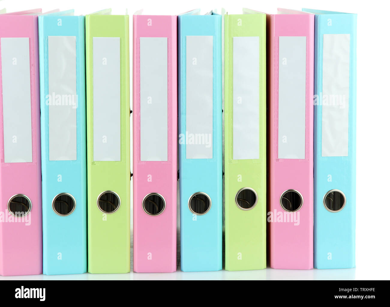 Colorful folders, isolated on white Stock Photo - Alamy