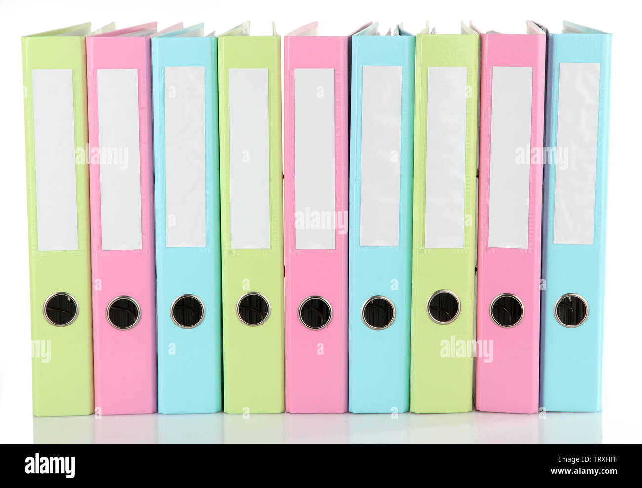Colorful folders, isolated on white Stock Photo - Alamy