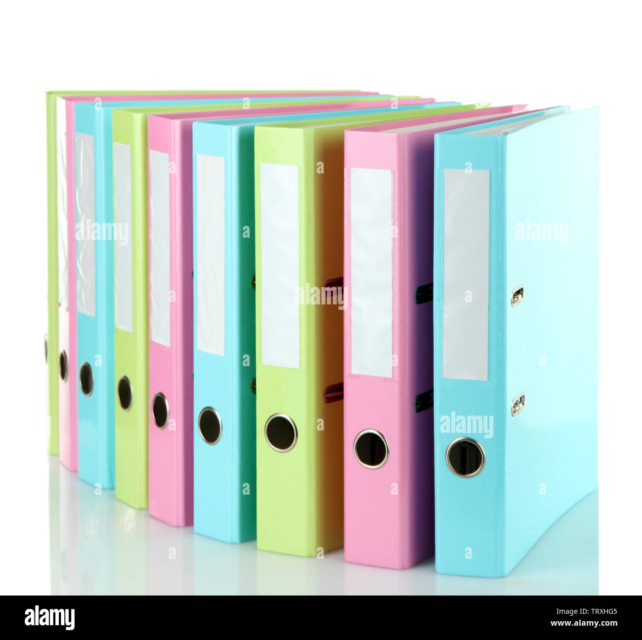 Colorful folders, isolated on white Stock Photo - Alamy