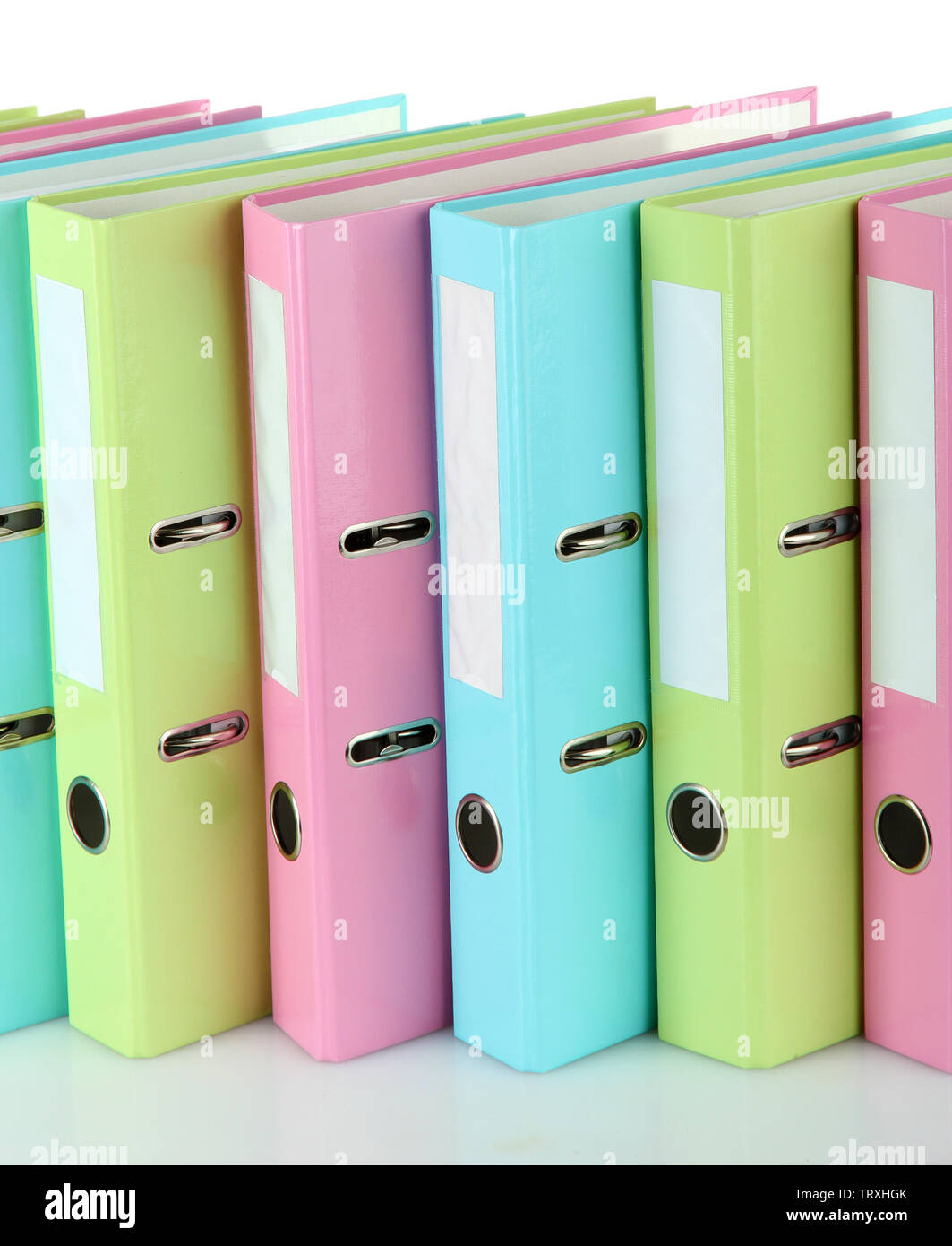 Colorful folders, isolated on white Stock Photo - Alamy