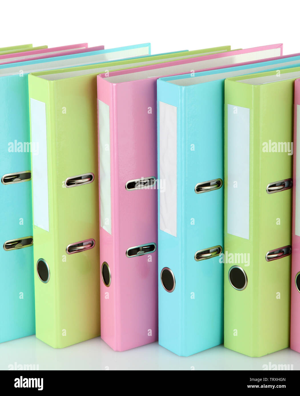 Colorful folders, isolated on white Stock Photo - Alamy