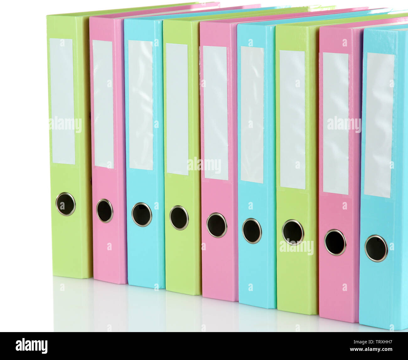 Colorful folders, isolated on white Stock Photo - Alamy