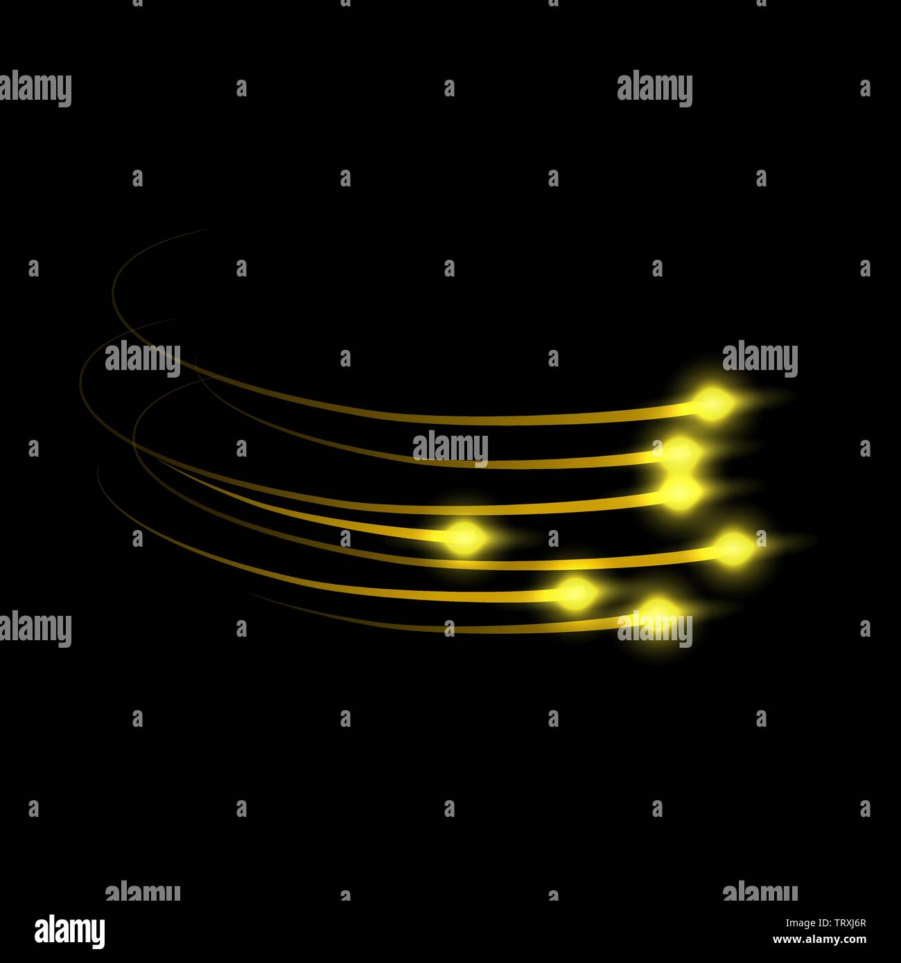 Gold color circle glowing light effect for your design. Vector ...