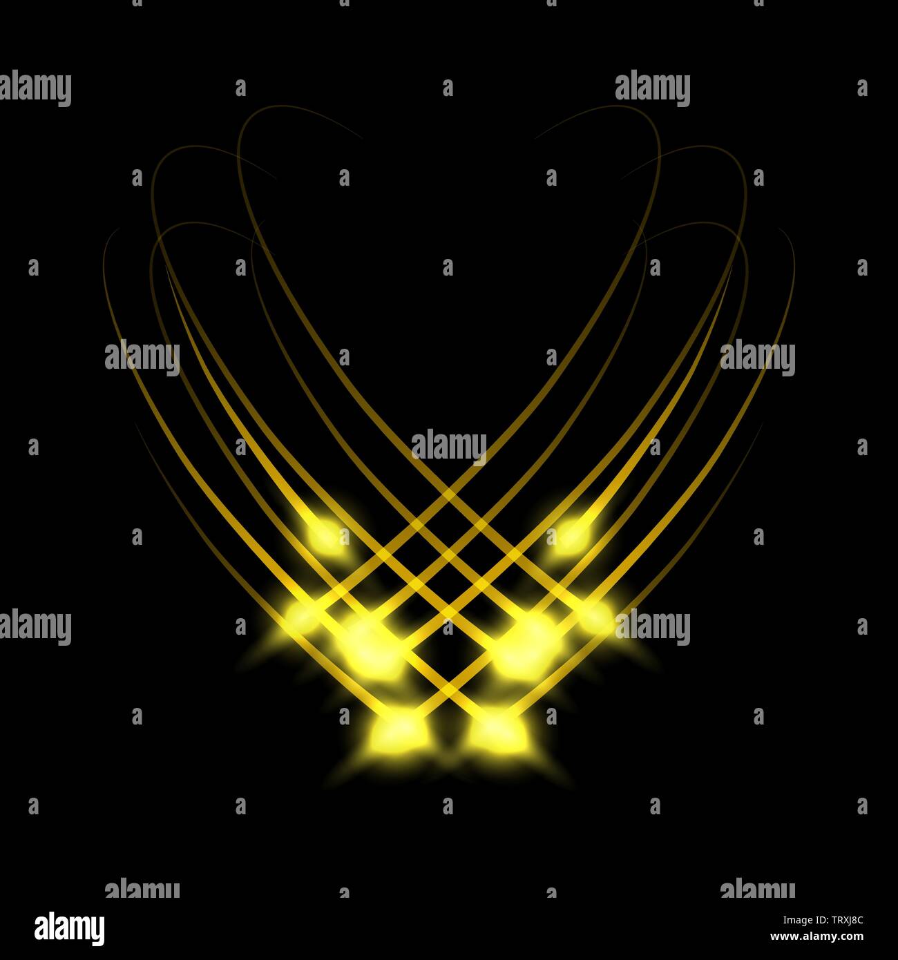Gold color circle glowing light effect for your design. Vector ...