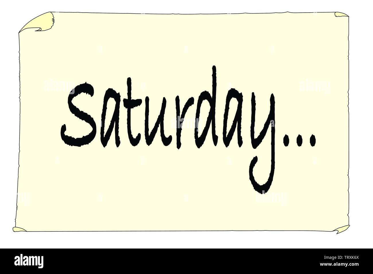 Saturday work Stock Vector Images - Alamy