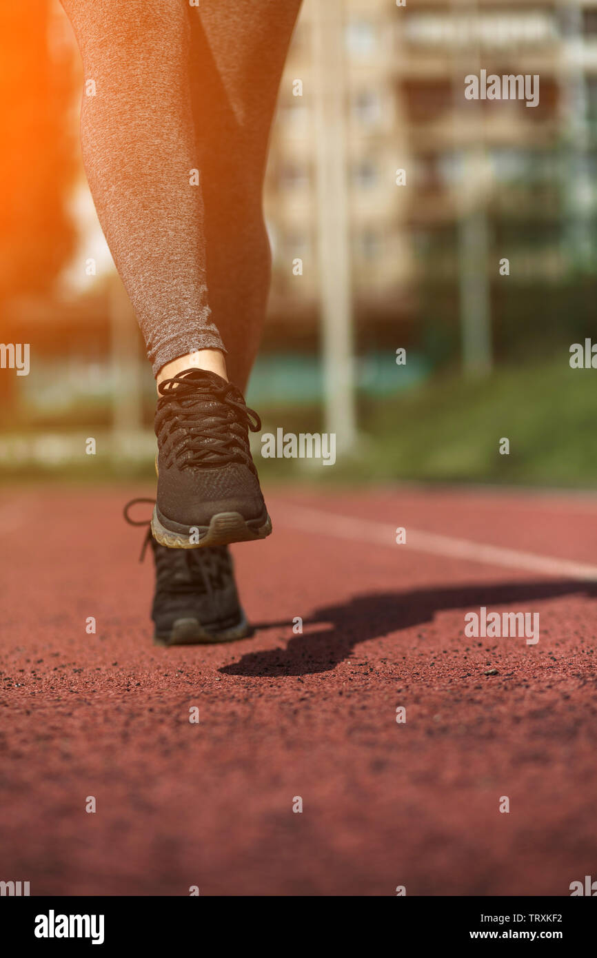 Close up athletic female legs hi-res stock photography and images - Alamy
