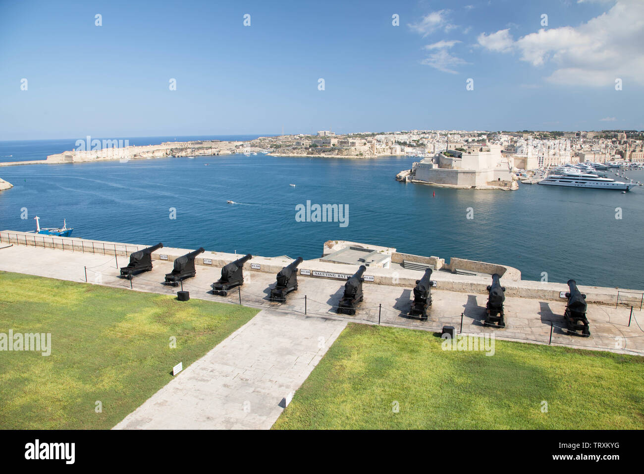 The Saluting Battery, Valletta, Malta Stock Photo - Alamy