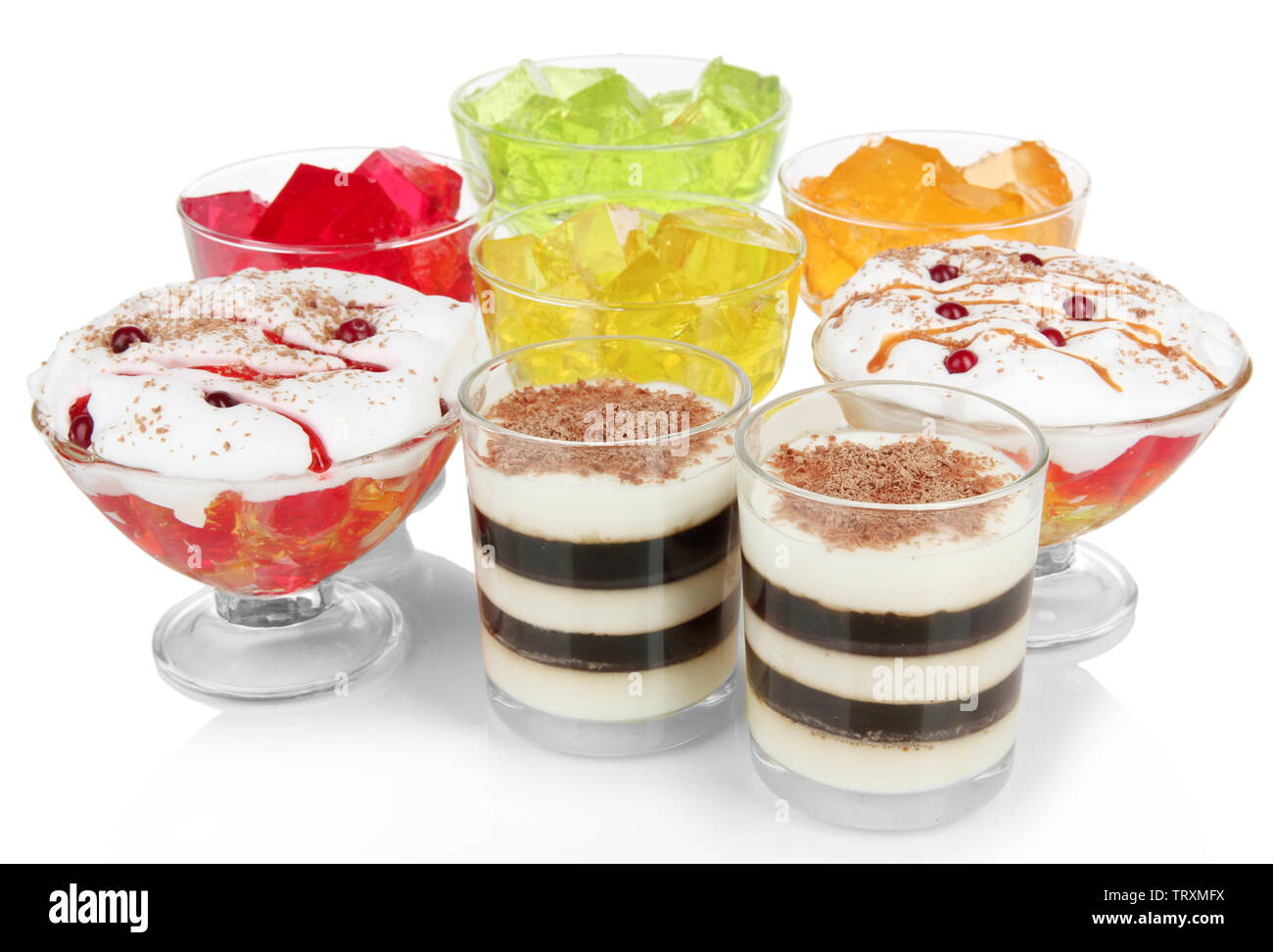 Tasty jelly isolated on white Stock Photo - Alamy