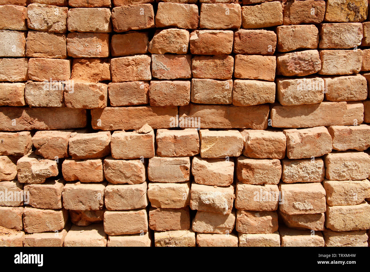 Stack of red bricks Stock Photo - Alamy