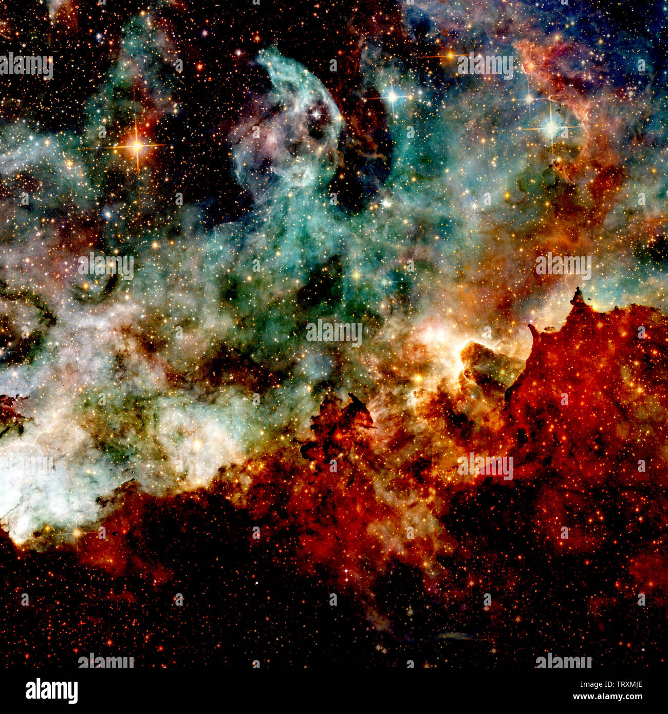 Awesome beauty of starfield somewhere in deep space. Elements of this ...