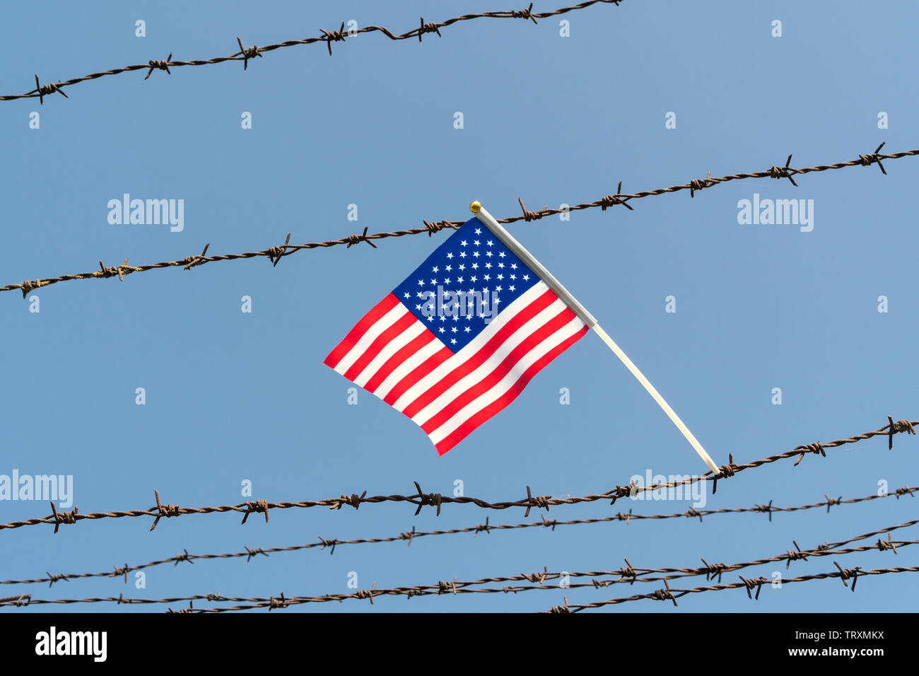 American flag barbed wire hi-res stock photography and images - Alamy