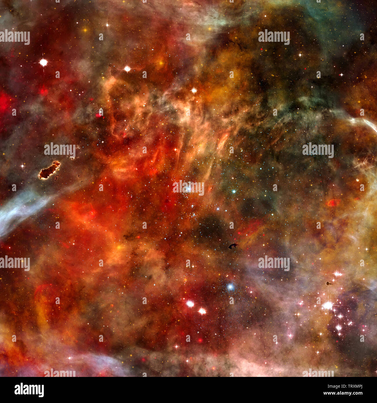 Beautiful nebulaes in outer space. Starfields of endless cosmos ...