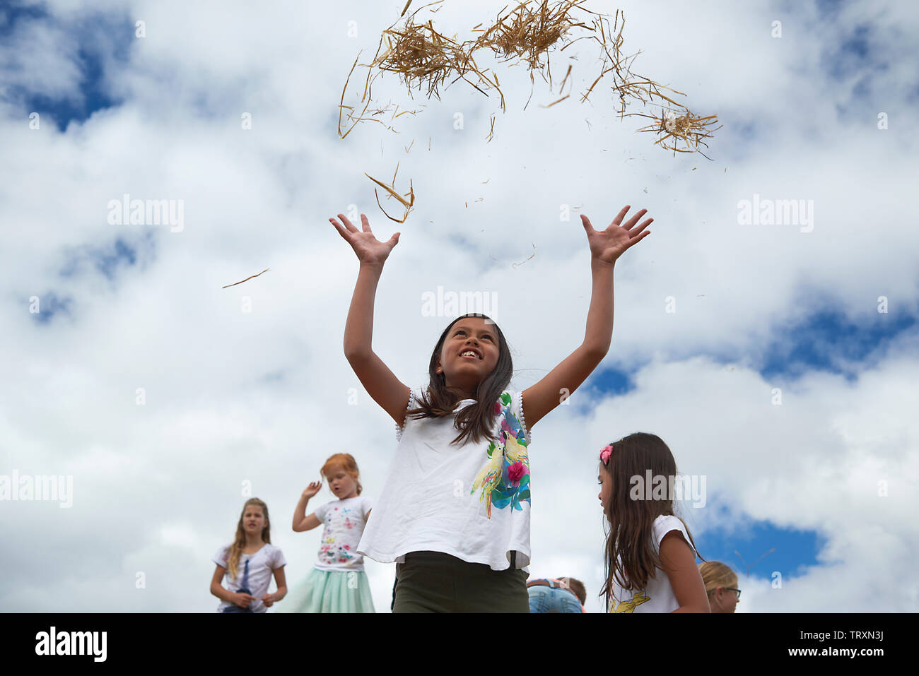Children Playing In Straw High Resolution Stock Photography and Images ...