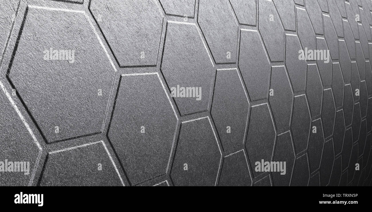 hexagonal pattern in technical structure - Illustration Stock Photo - Alamy