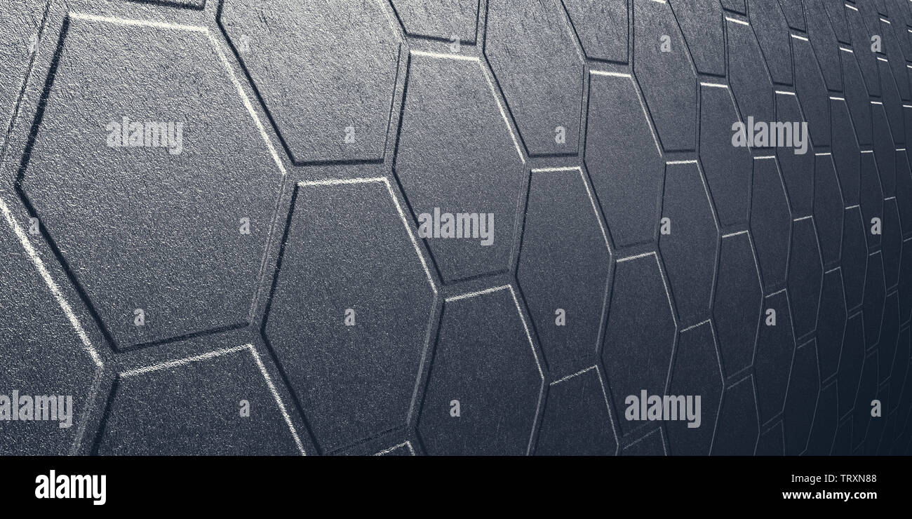 hexagonal pattern in technical structure - Illustration Stock Photo - Alamy