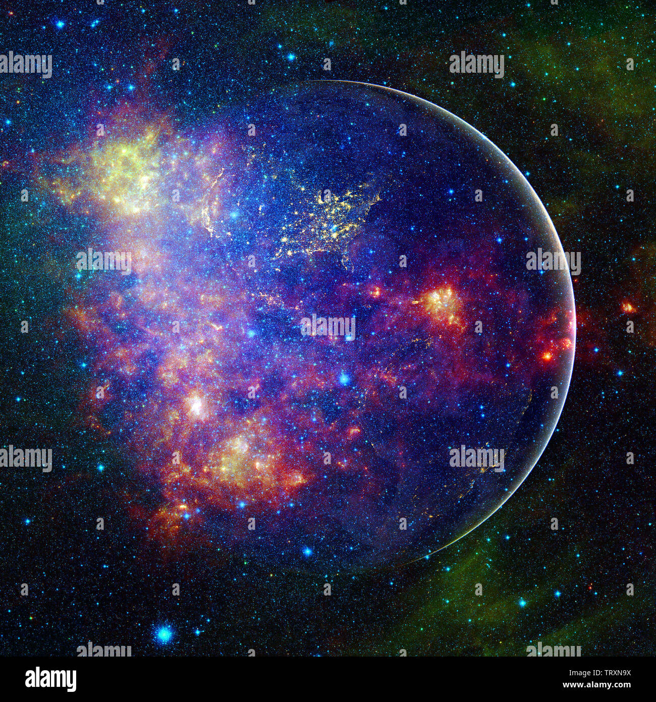 Earth. Space art. Elements of this image furnished by NASA Stock Photo ...