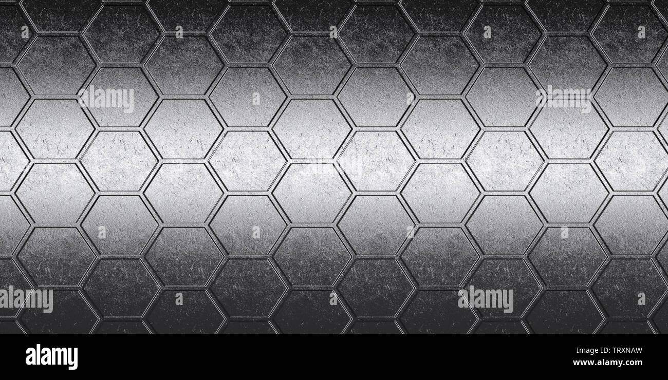 hexagonal pattern in technical structure - Illustration Stock Photo - Alamy