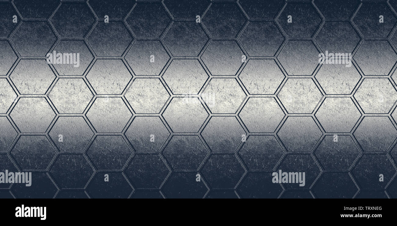 hexagonal pattern in technical structure - Illustration Stock Photo - Alamy