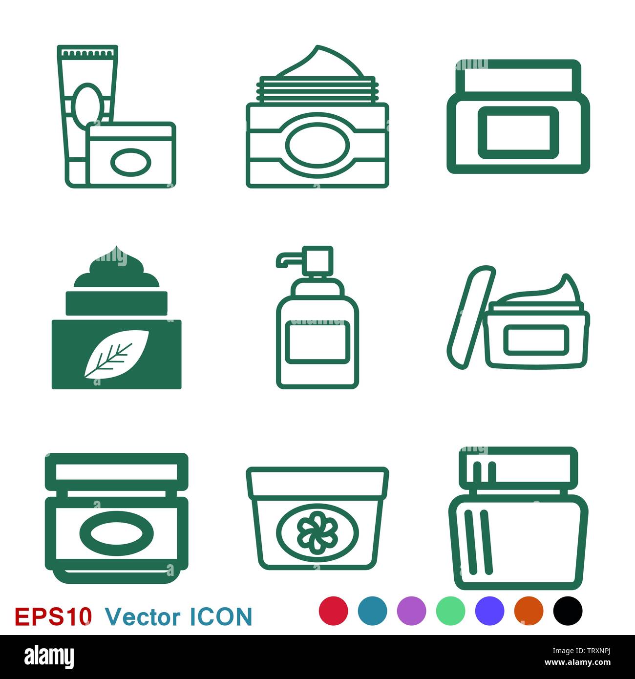 Face cream vector icon. Cosmetic cream sign. Flat illustration Stock ...