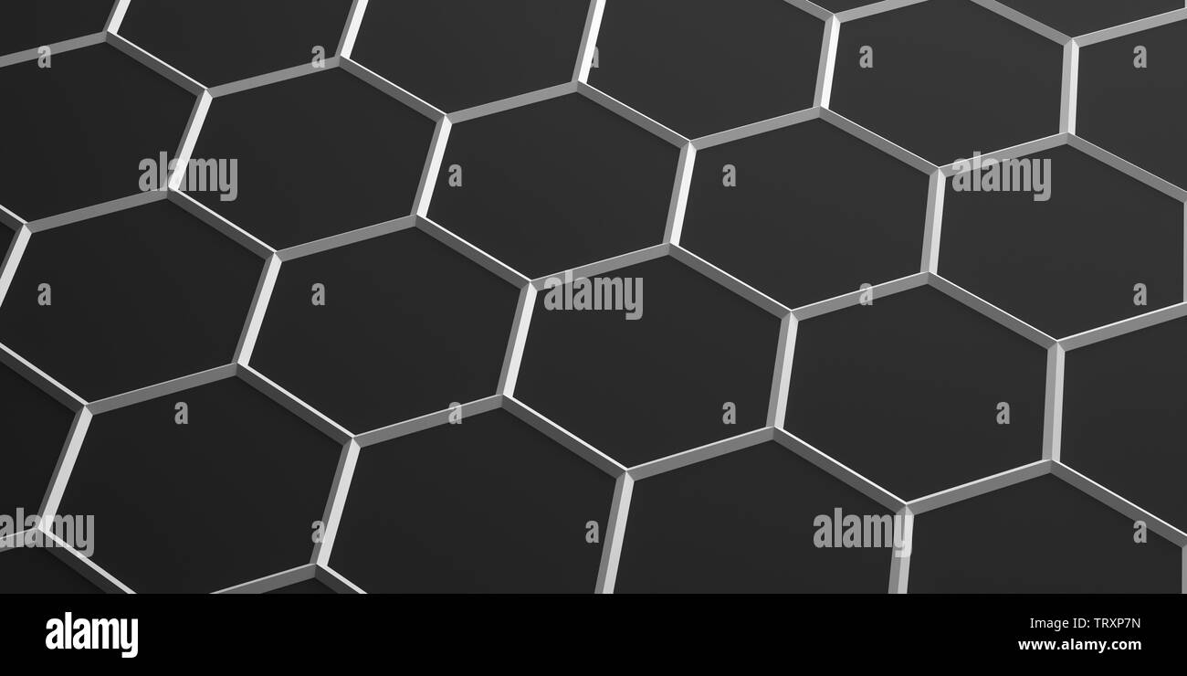 hexagonal pattern in technical structure - Illustration Stock Photo - Alamy