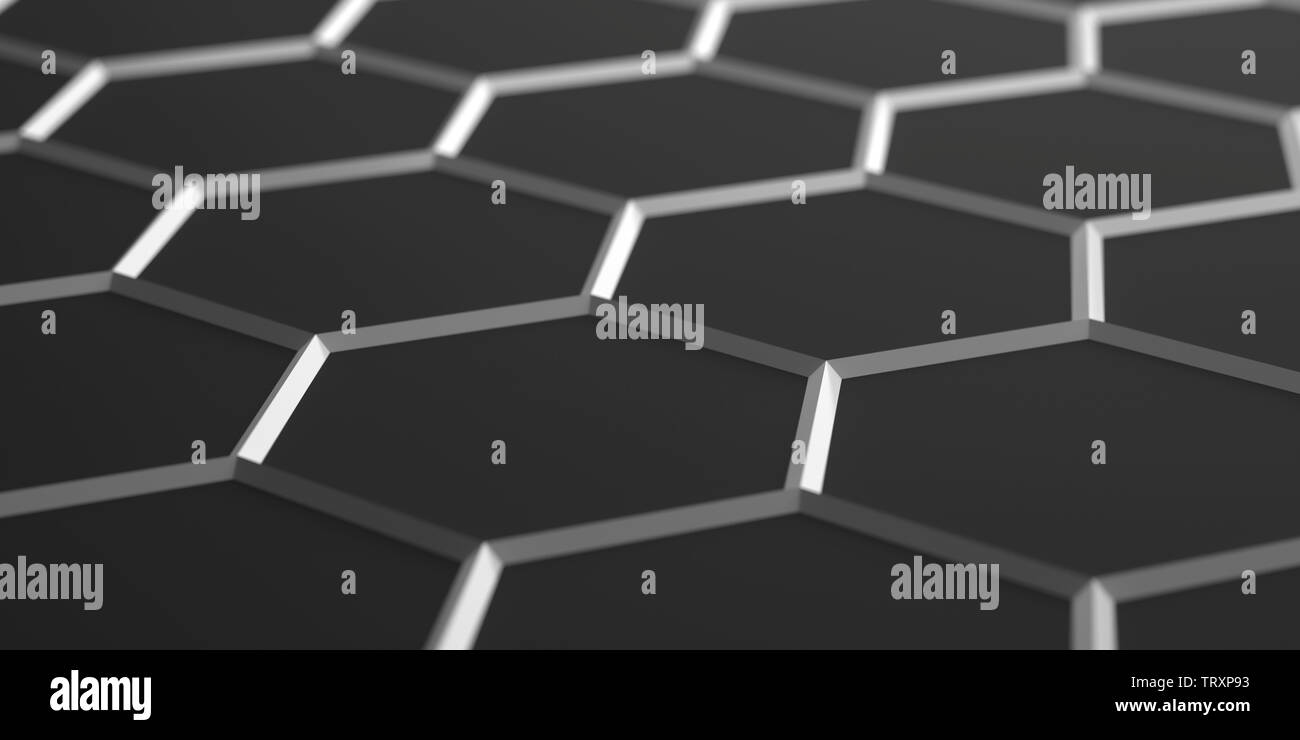hexagonal pattern in technical structure - Illustration Stock Photo - Alamy