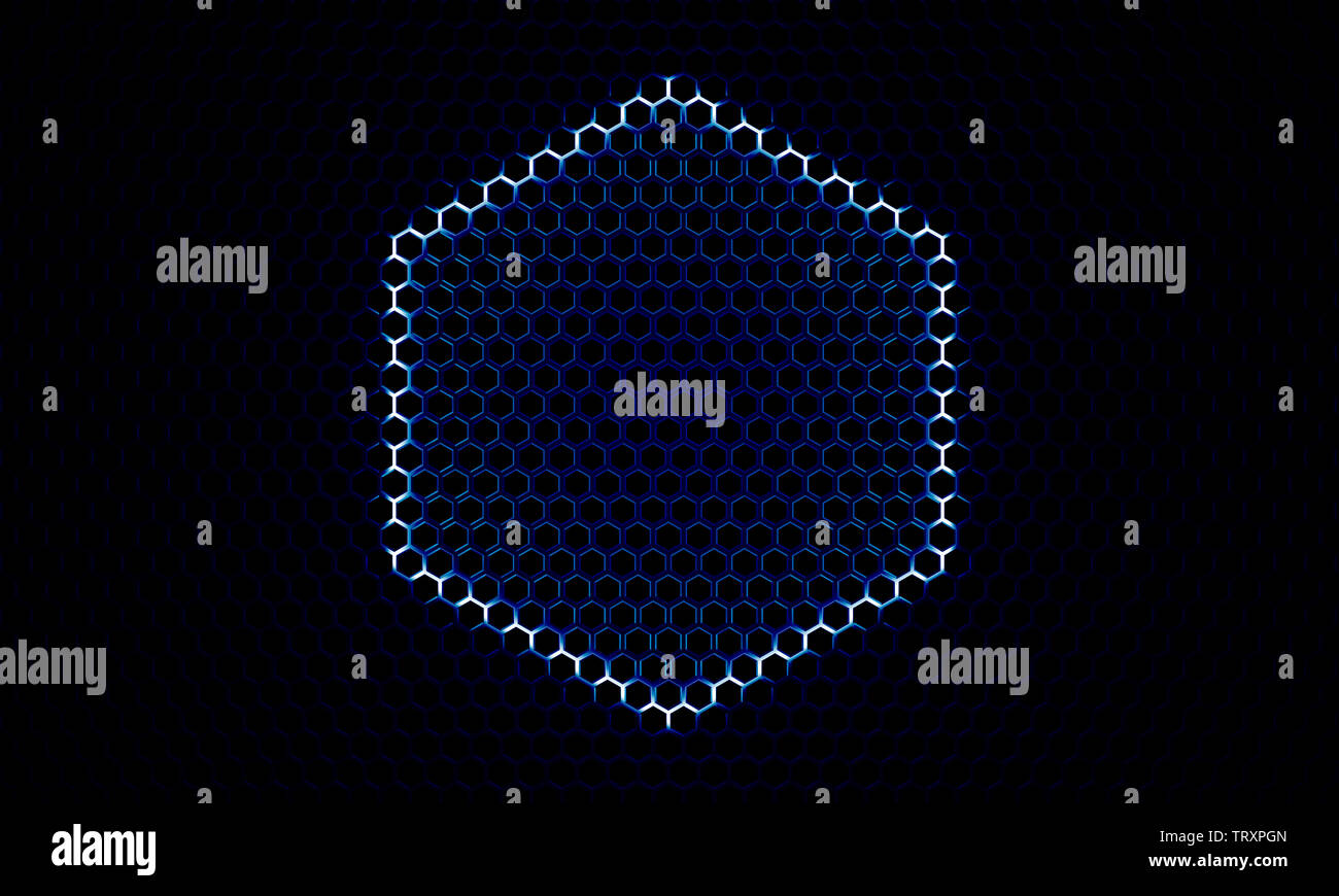hexagonal pattern with iron structure - Illustration Stock Photo - Alamy