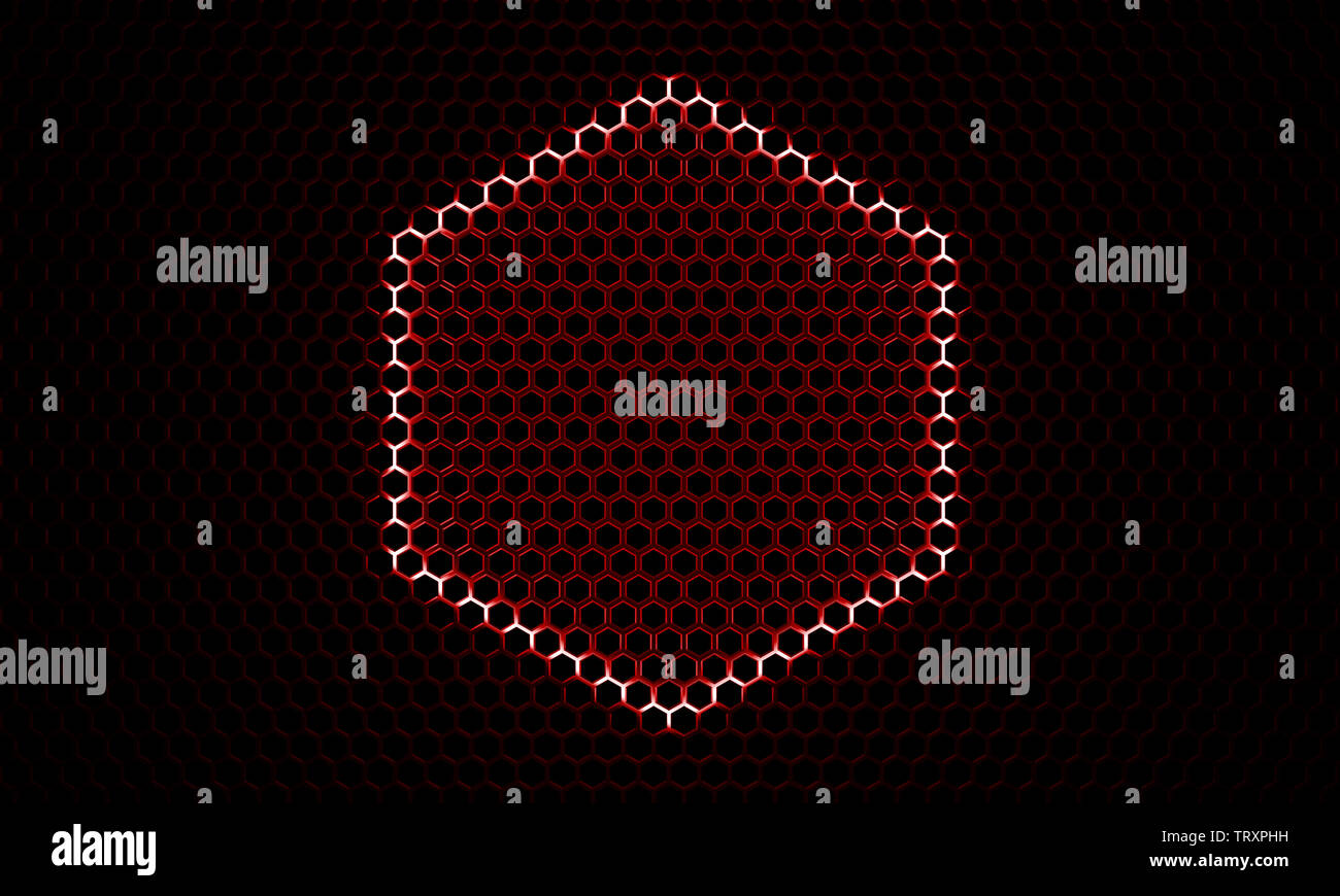 hexagonal pattern with iron structure - Illustration Stock Photo - Alamy