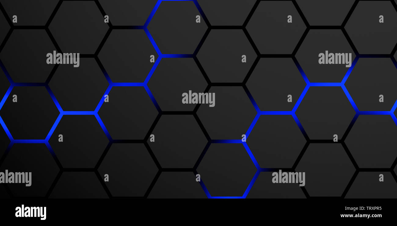 hexagonal pattern in technical structure - Illustration Stock Photo - Alamy