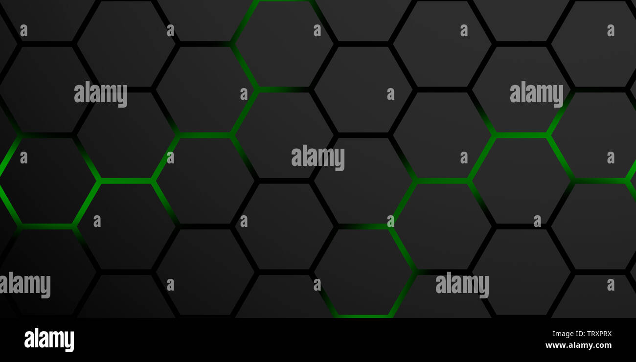 hexagonal pattern in technical structure - Illustration Stock Photo - Alamy