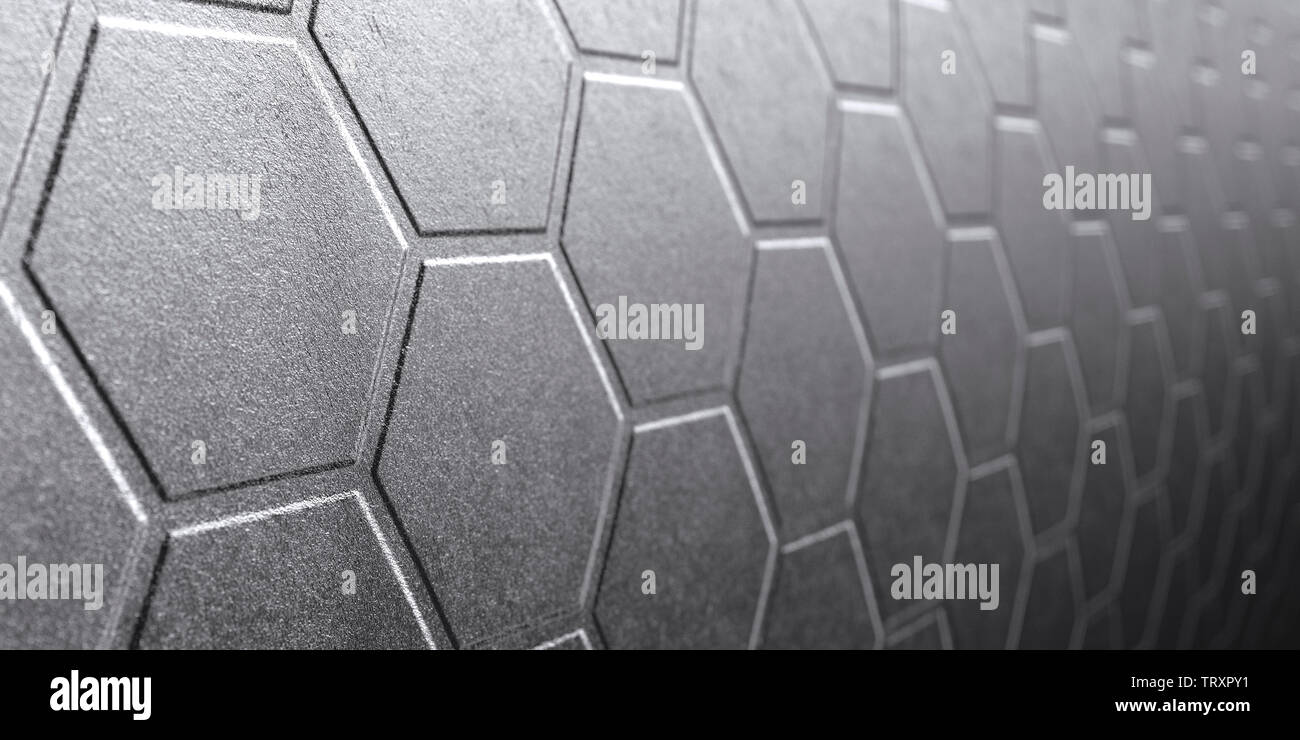 hexagonal pattern in technical structure - Illustration Stock Photo - Alamy