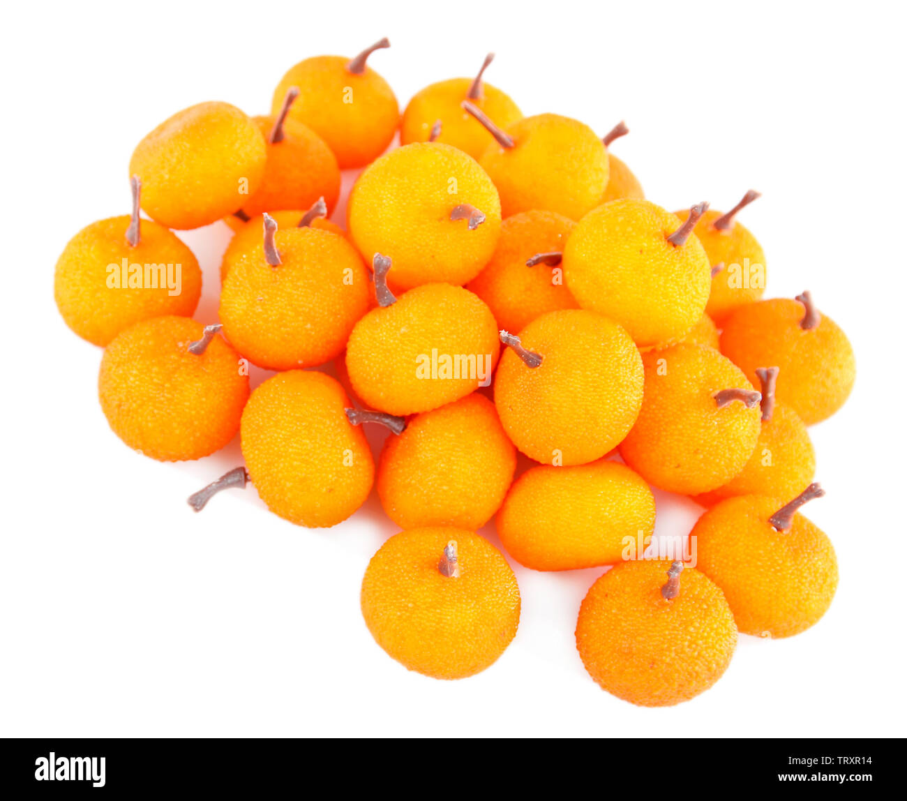 Small tangerines, isolated on white Stock Photo - Alamy