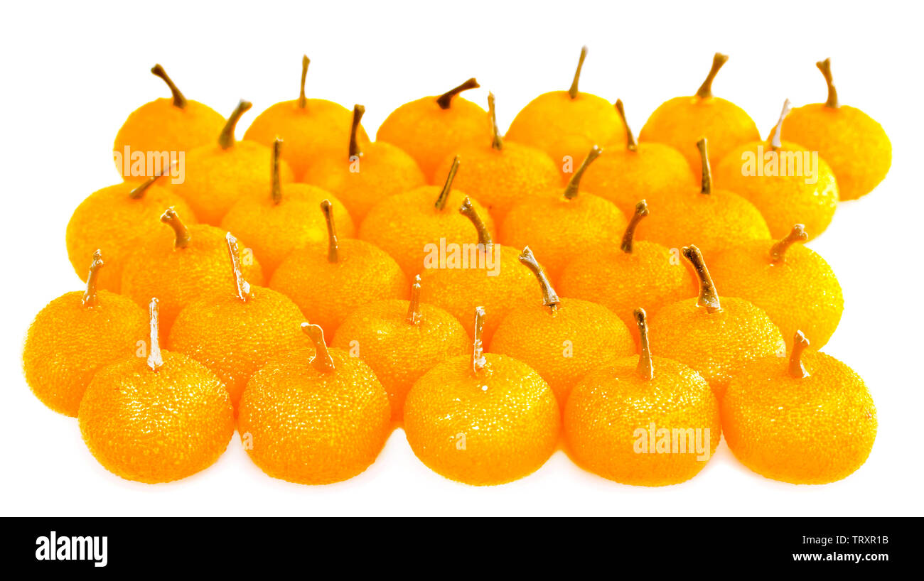 Small tangerines, isolated on white Stock Photo - Alamy